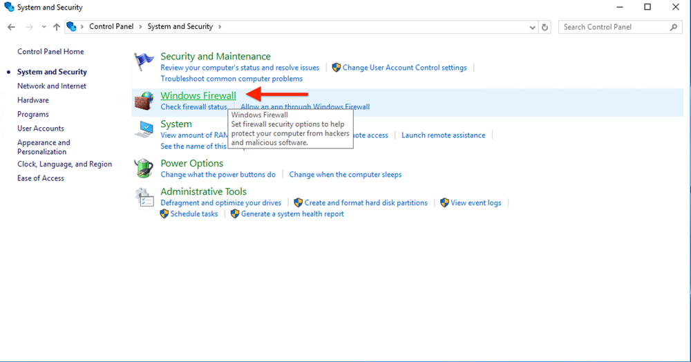 How to enable a port in Windows firewall?