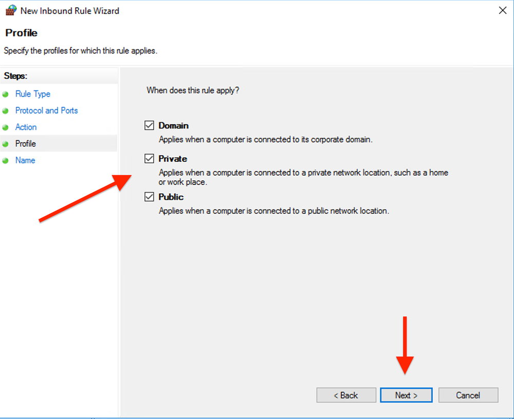 How to block a port in a Windows firewall?