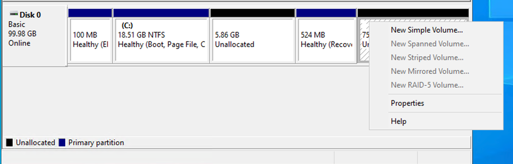 How to create Additional Partition in Windows?