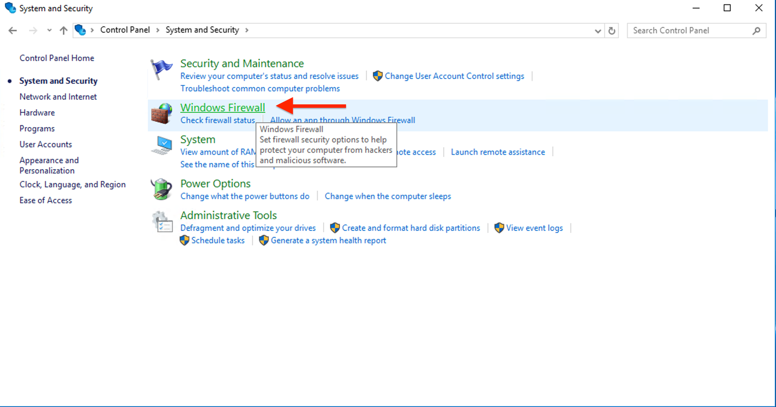 How to enable a port in Windows firewall?