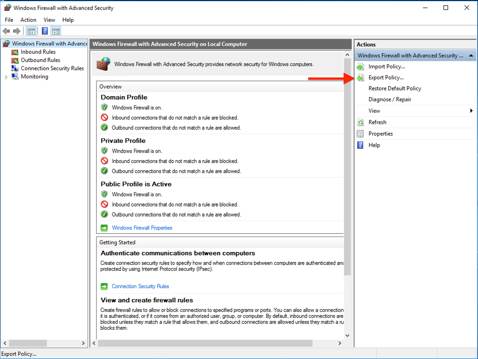 How to Import and Export Windows Firewall Settings?
