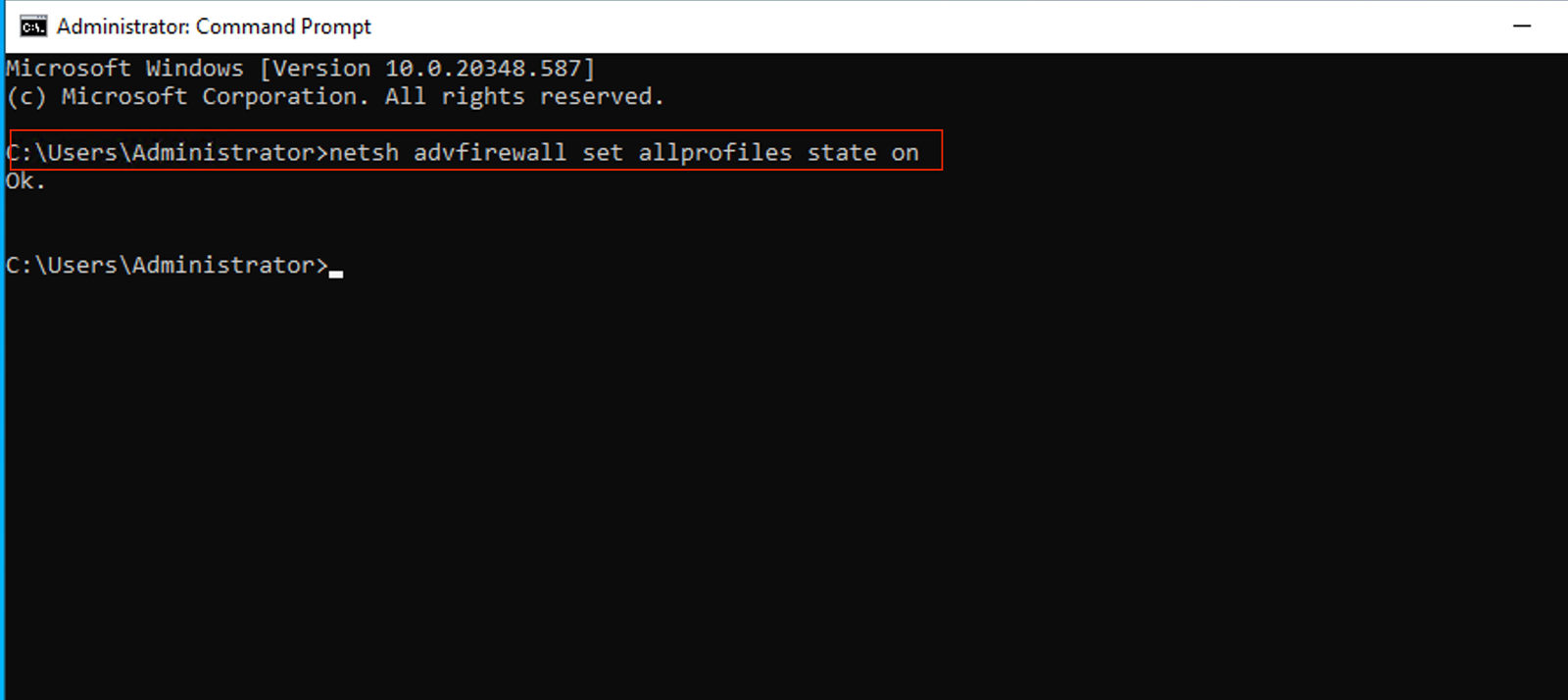 How to disable/enable Firewall in Windows Server?