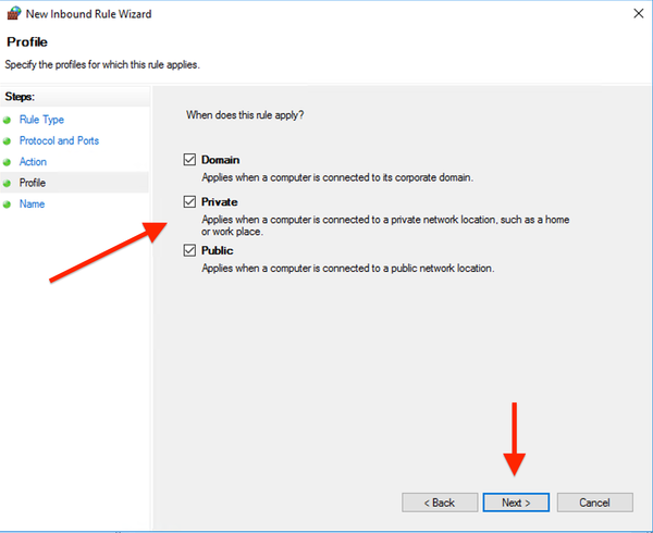 How to block a port in a Windows firewall?